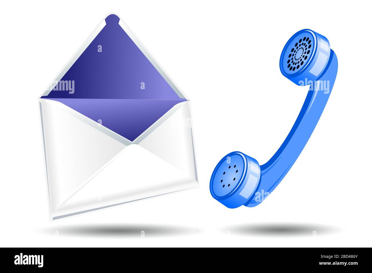 Letter and phone illustration Stock Photo - Alamy
