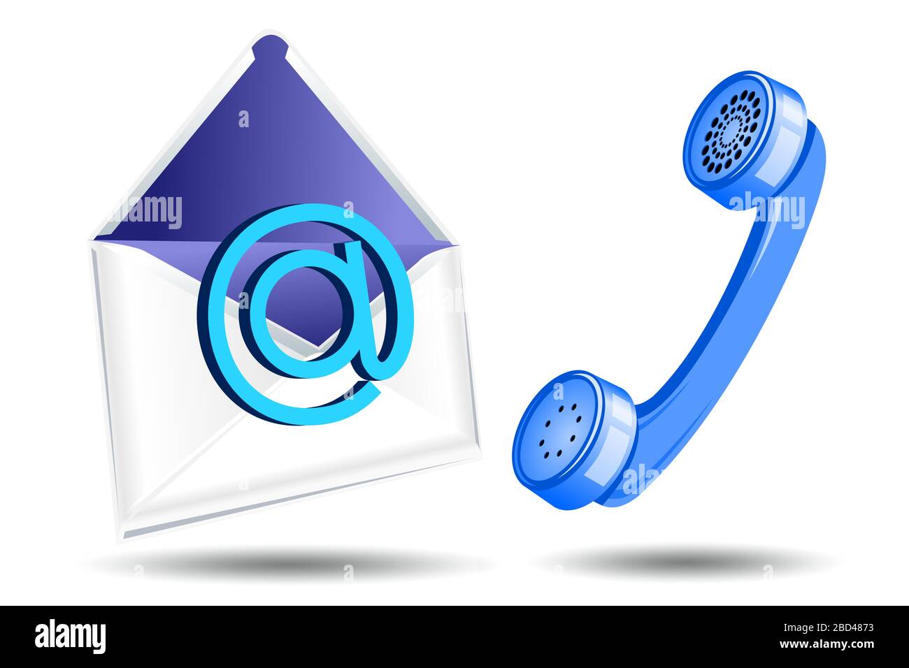 Letter and phone illustration Stock Photo - Alamy