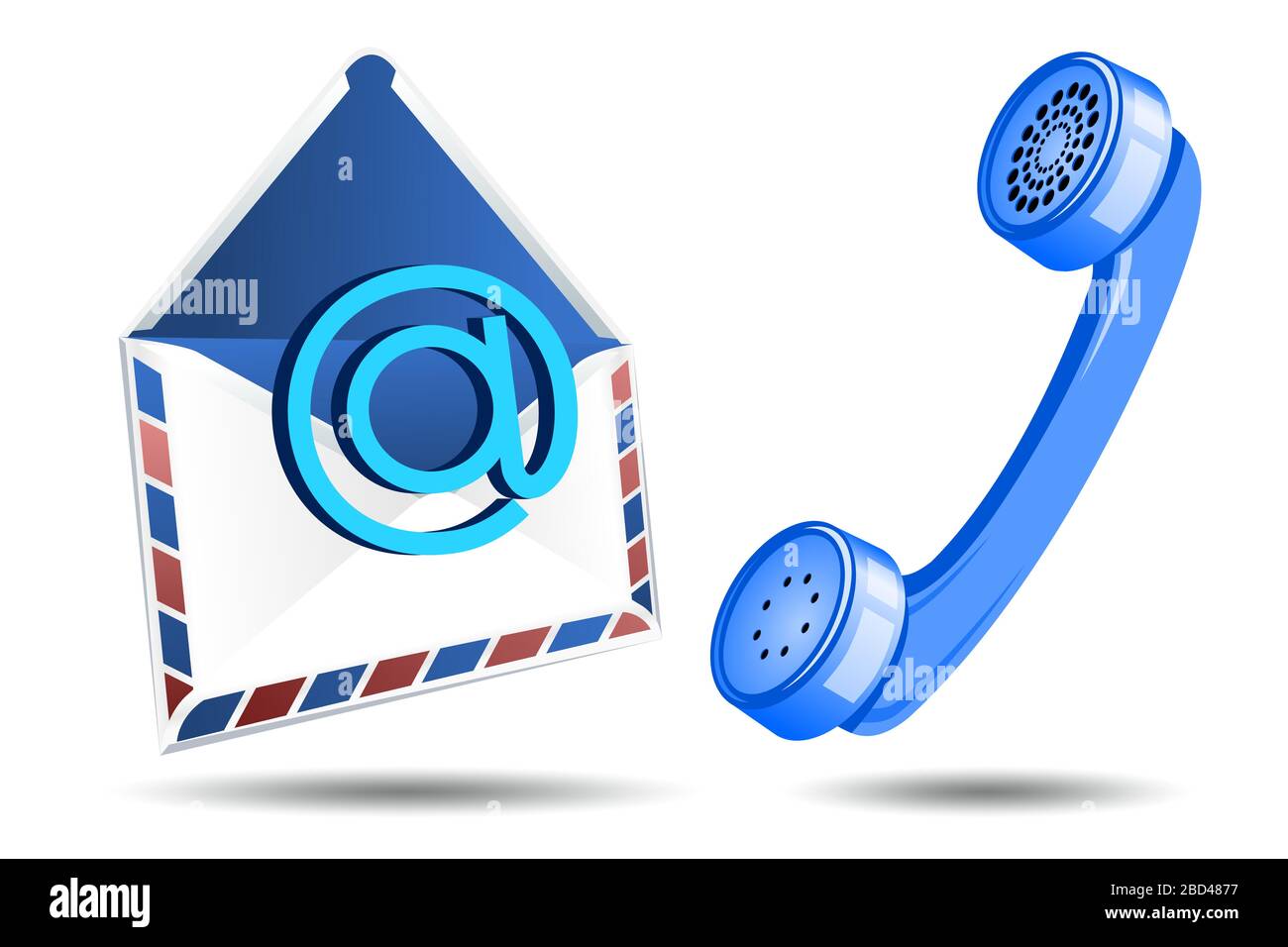 Letter and phone illustration Stock Photo - Alamy