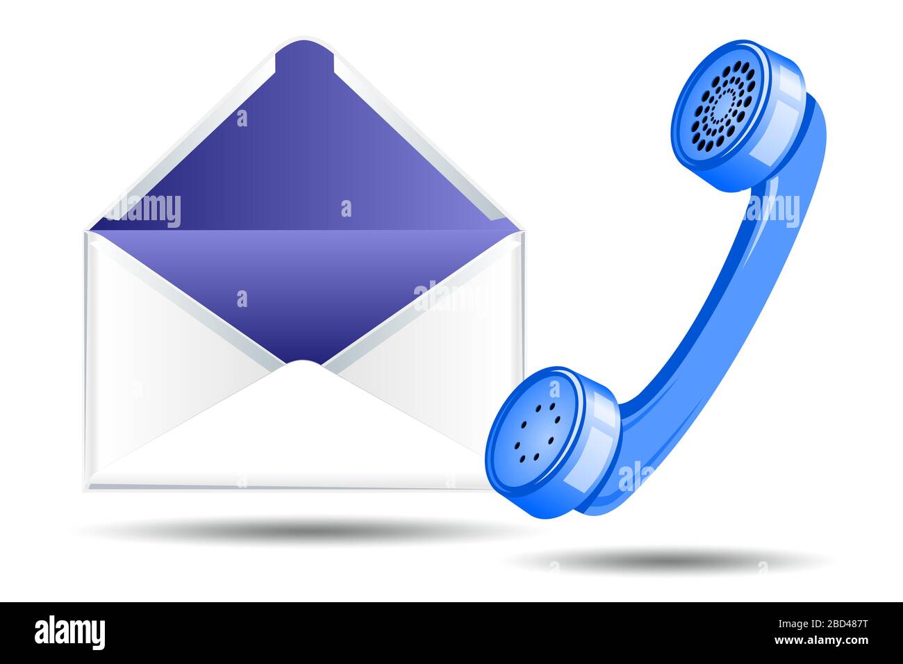 Letter and phone illustration Stock Photo - Alamy