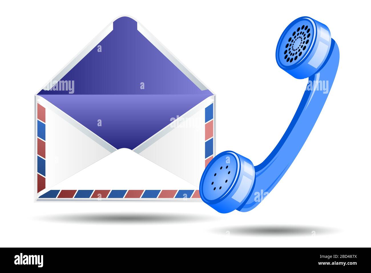 Letter and phone illustration Stock Photo - Alamy