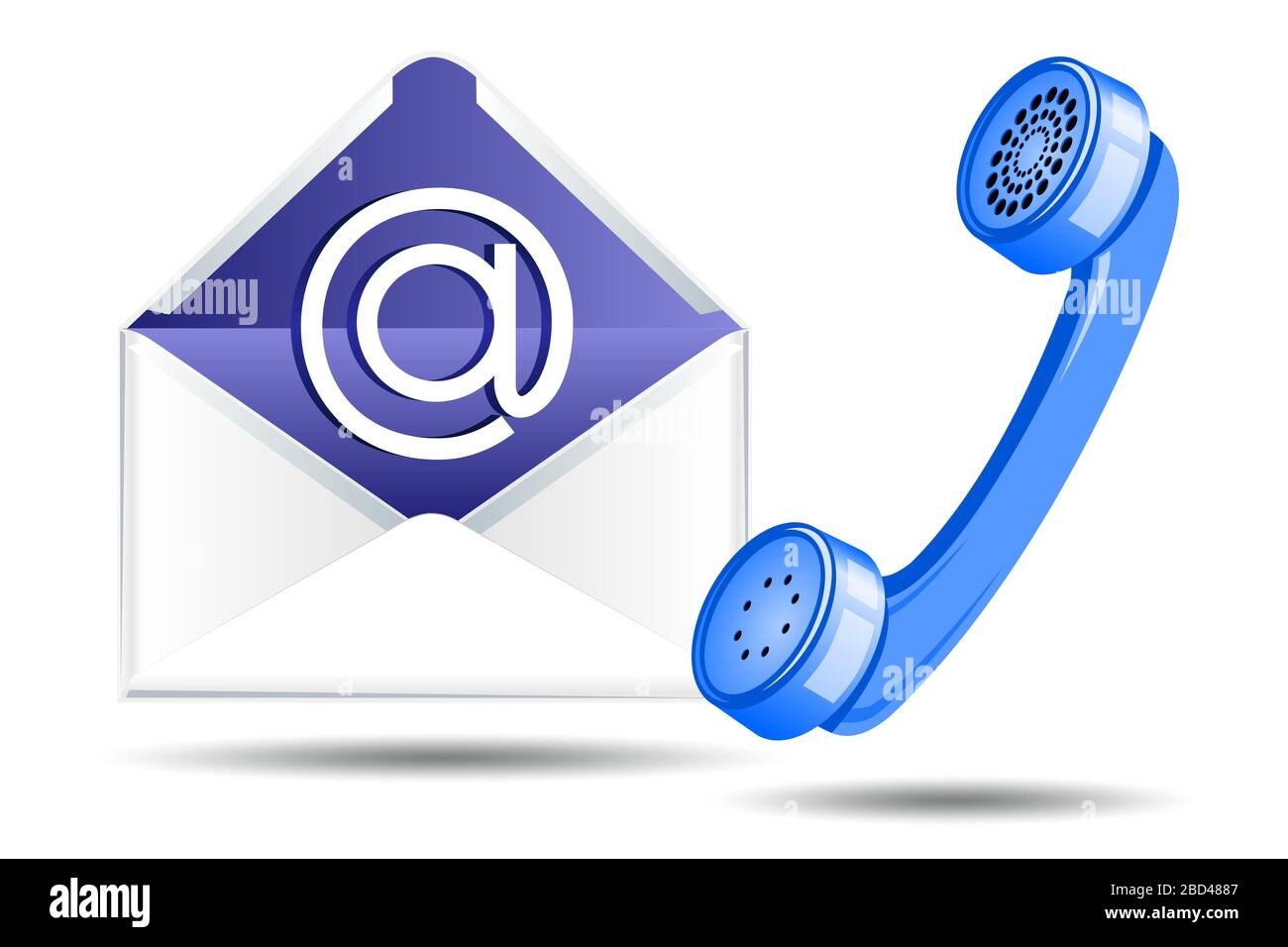 Letter and phone illustration Stock Photo - Alamy