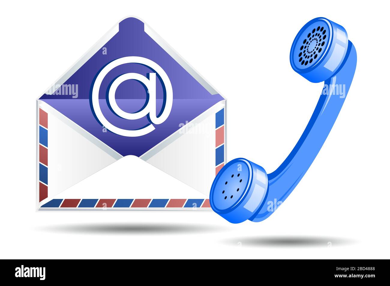 Letter and phone illustration Stock Photo - Alamy