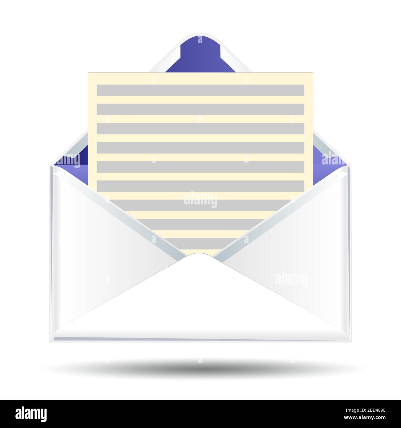 Open mail flat yellow hi-res stock photography and images - Alamy