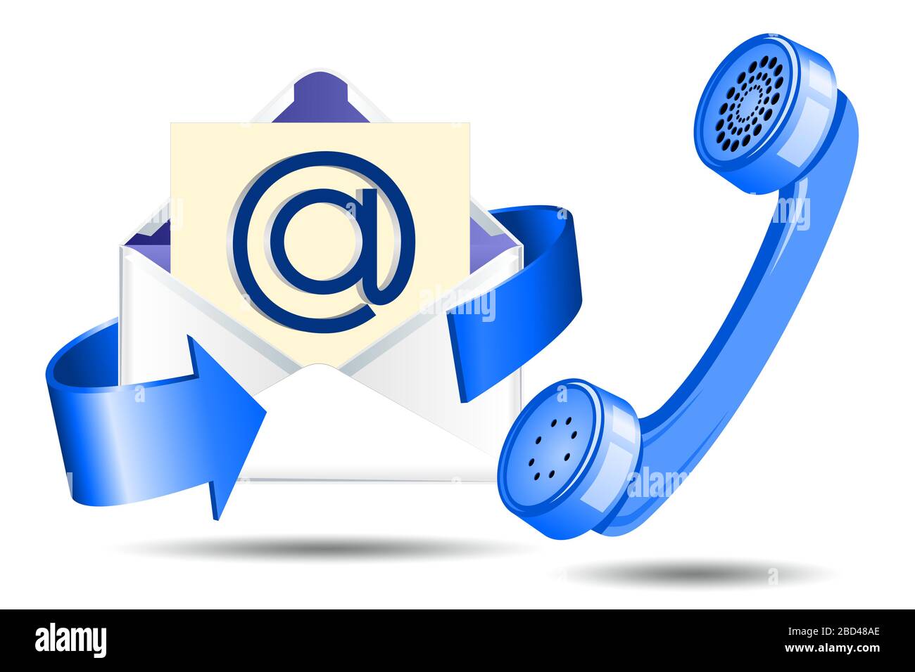 Letter and phone illustration Stock Photo - Alamy