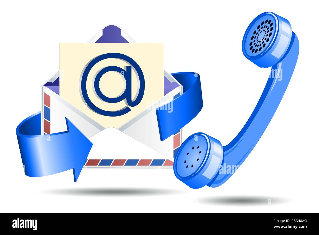 Letter and phone illustration Stock Photo - Alamy