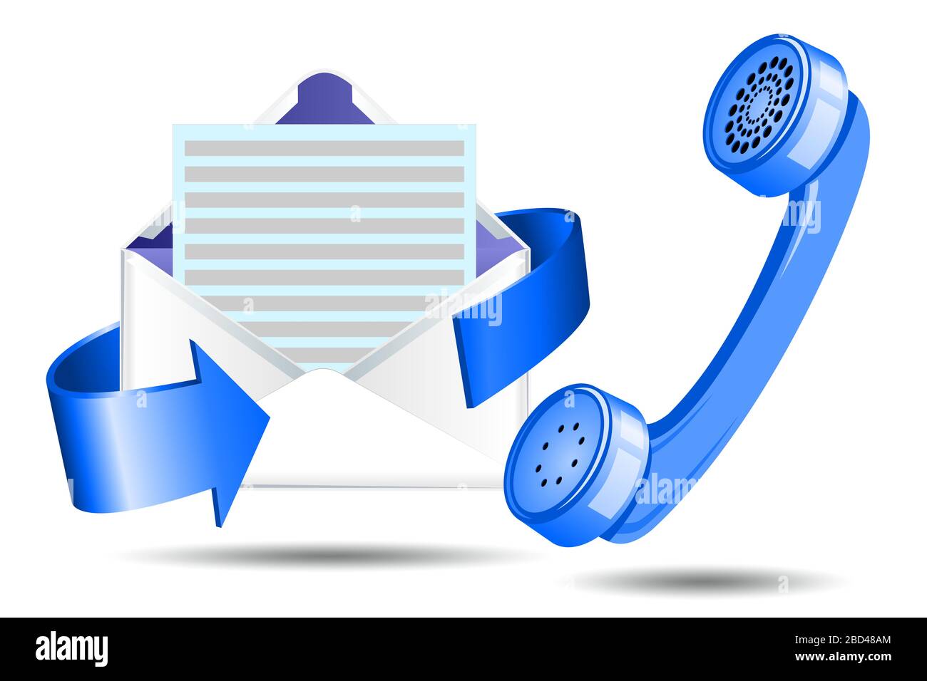 Letter and phone illustration Stock Photo - Alamy