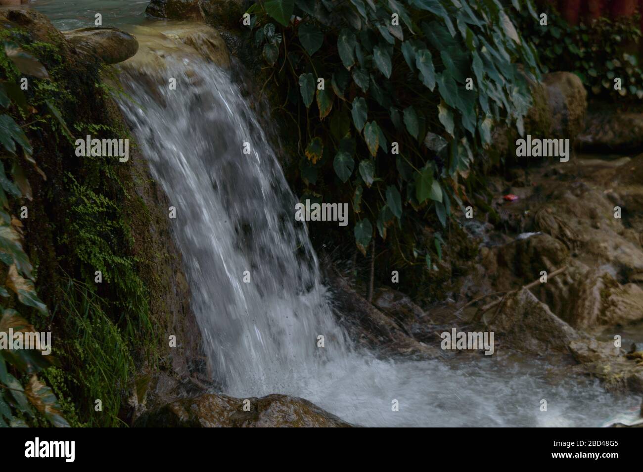 Small waterfall under the famous neer garh Waterfall, Rishikesh ...