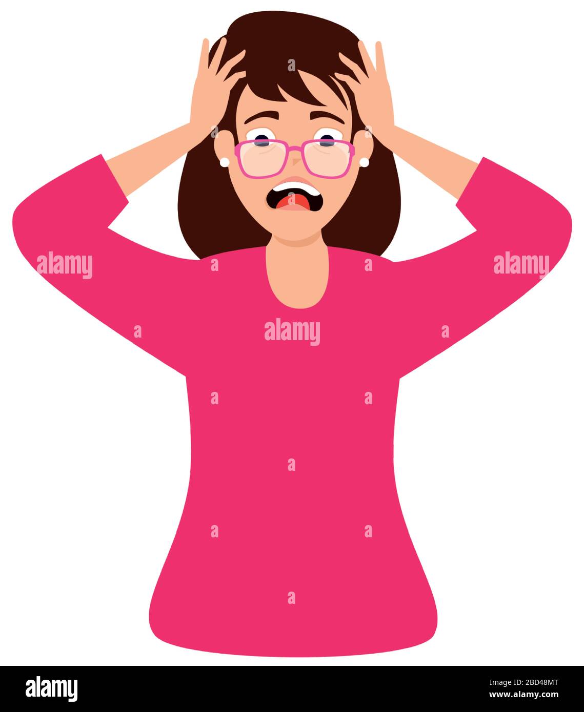woman with stress attack icon Stock Vector Image & Art - Alamy
