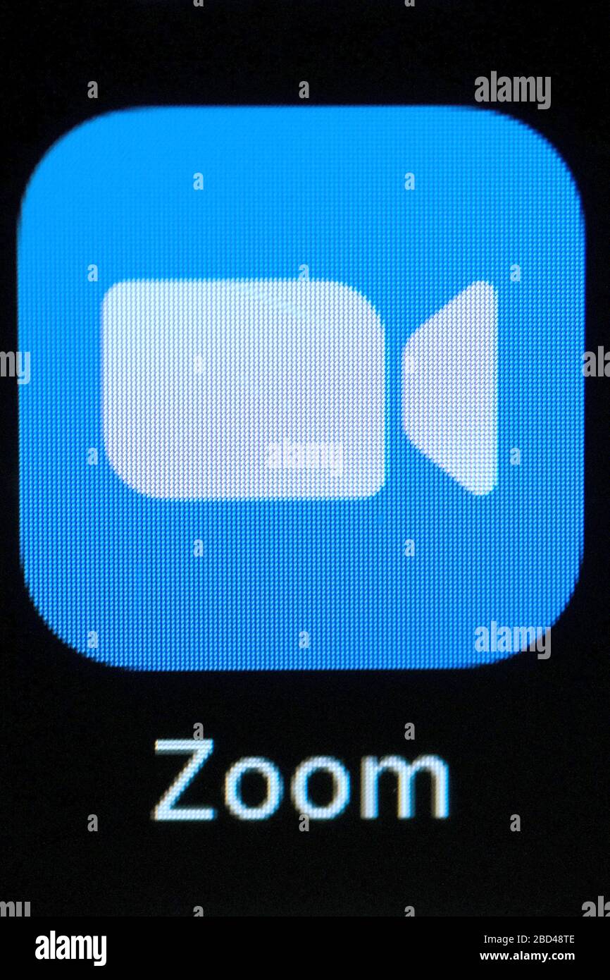 A logo of Zoom Video Communications, Inc.'s app is pictured on a ...