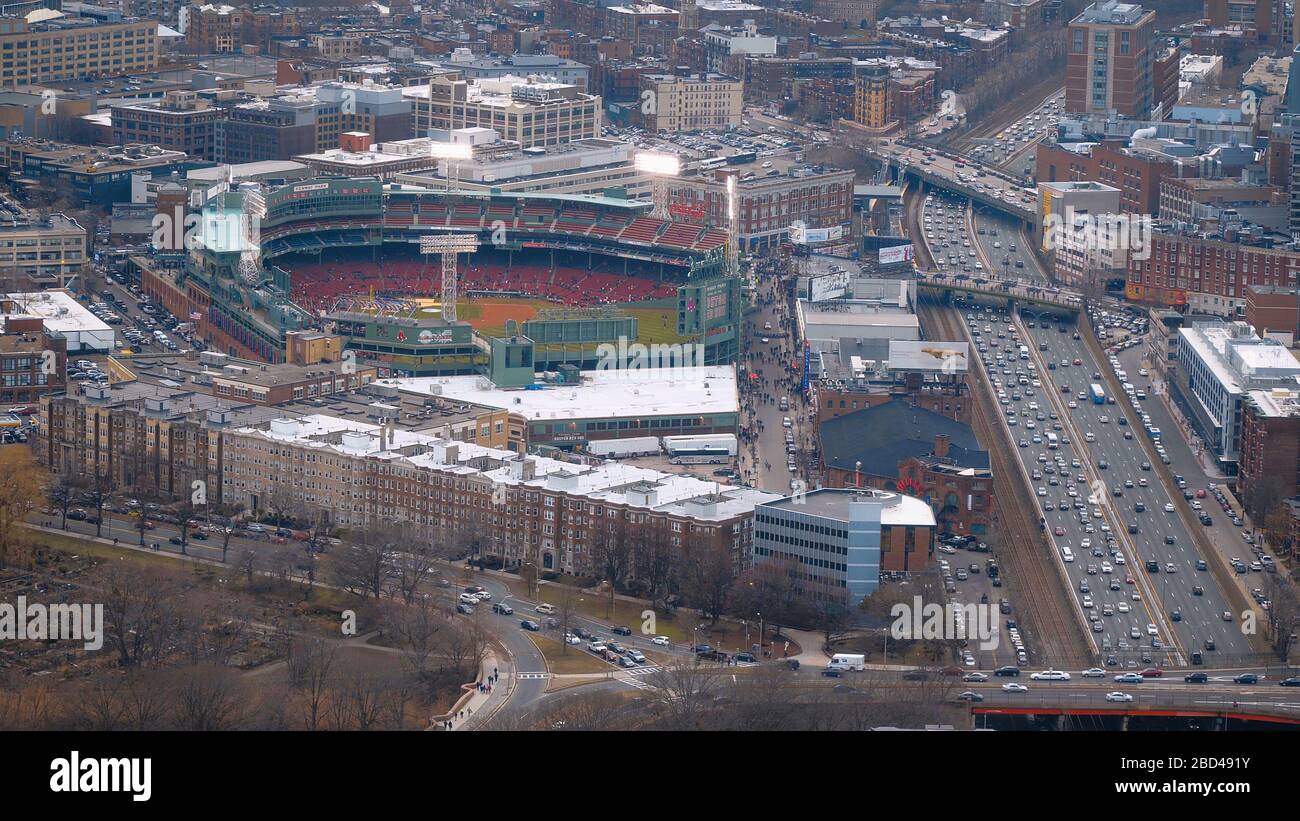 Aerial view fenway park hi-res stock photography and images - Alamy