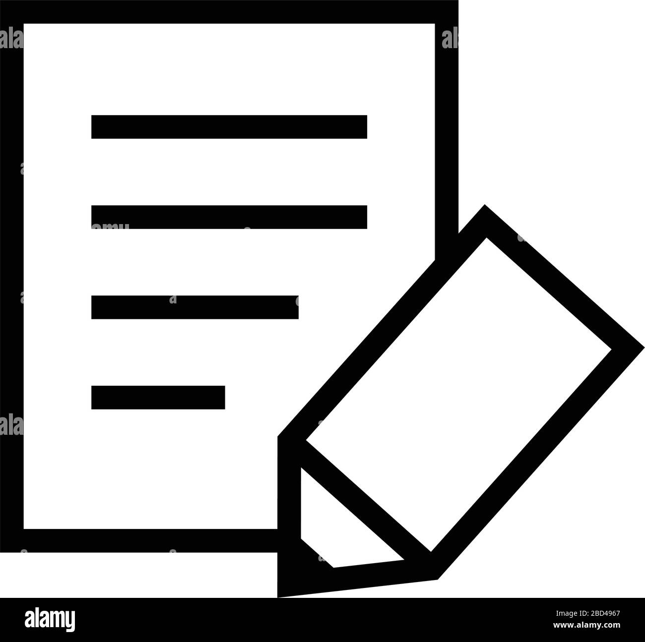 thin line sharp vector icon / document form Stock Vector Image & Art ...