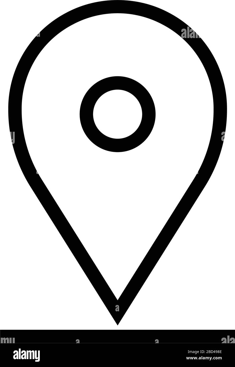 Navigation vector concept with line icons Cut Out Stock Images & Pictures - Alamy