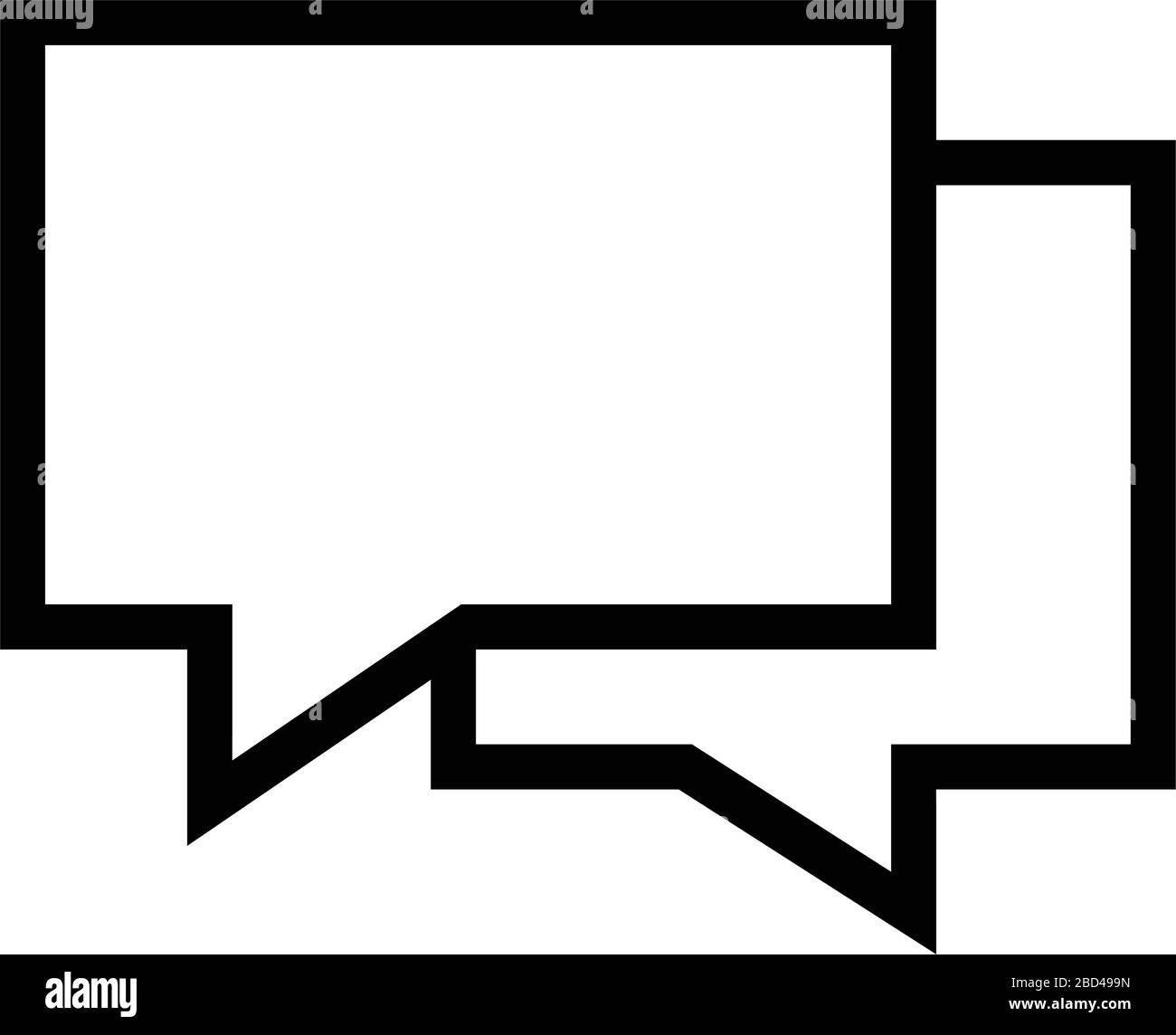 thin line sharp vector icon / bubble, talk, chat, discussion Stock ...