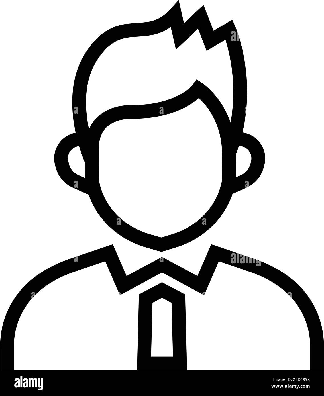 thin line sharp vector icon / business person, office worker Stock ...