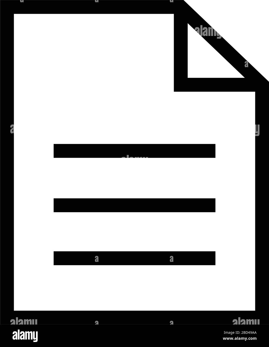 thin line sharp vector icon / file, document, text Stock Vector Image ...