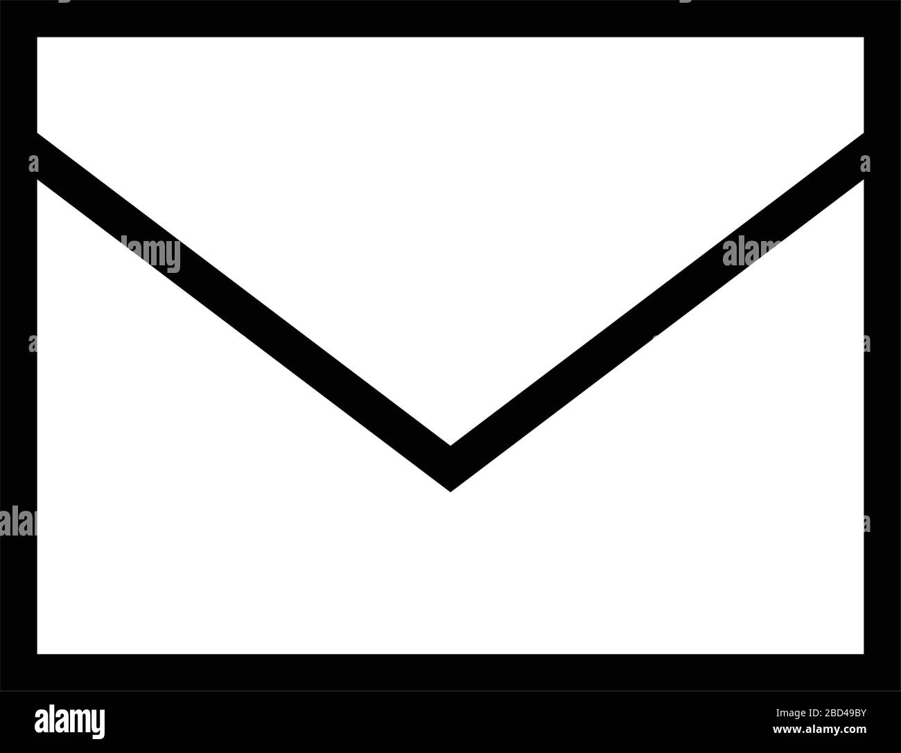 thin line sharp vector icon / email, letter, message Stock Vector Image ...