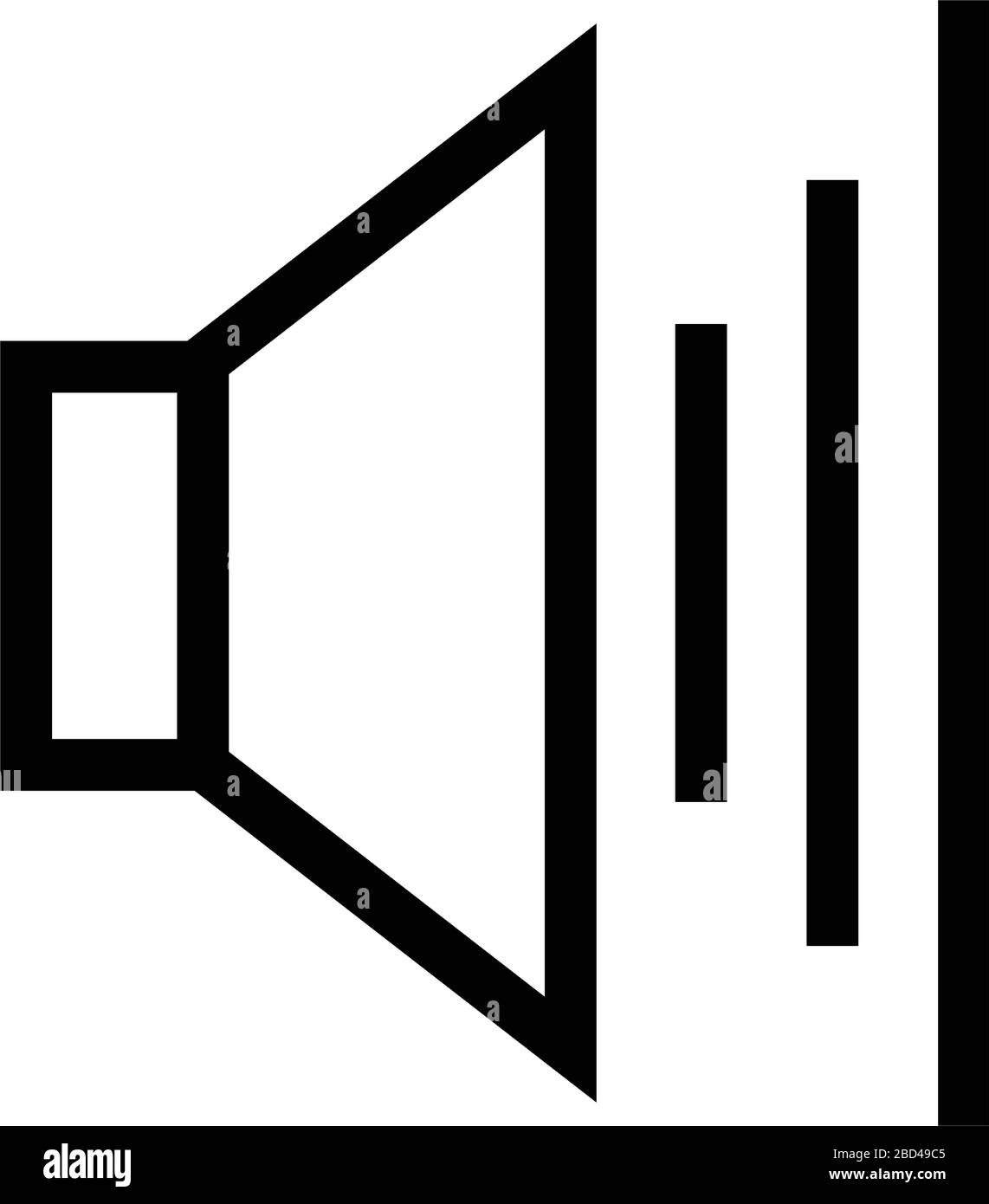 thin line sharp vector icon / sound, speaker Stock Vector Image & Art ...