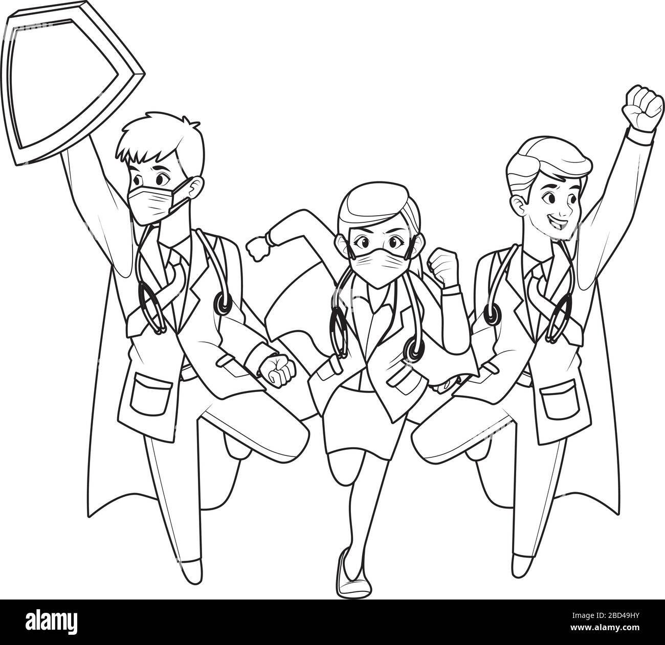 super doctors staff comic characters Stock Vector Image & Art - Alamy