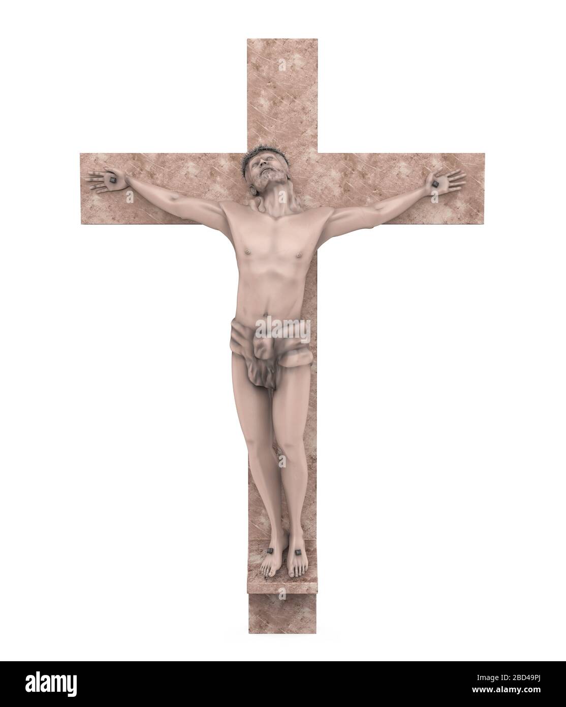 Statue of the Crucifixion of Jesus Christ Isolated Stock Photo - Alamy