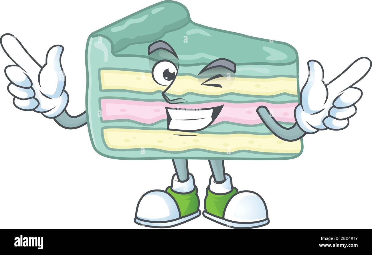 Cartoon character design concept of vanilla slice cake cartoon design ...