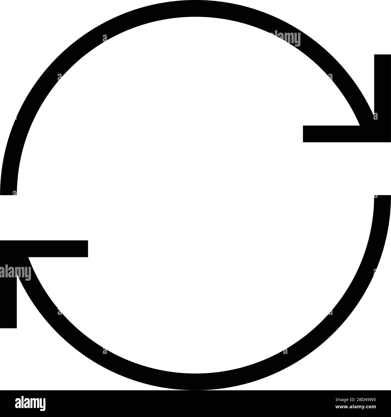 thin line sharp vector icon / arrow, recycle, rotation Stock Vector ...