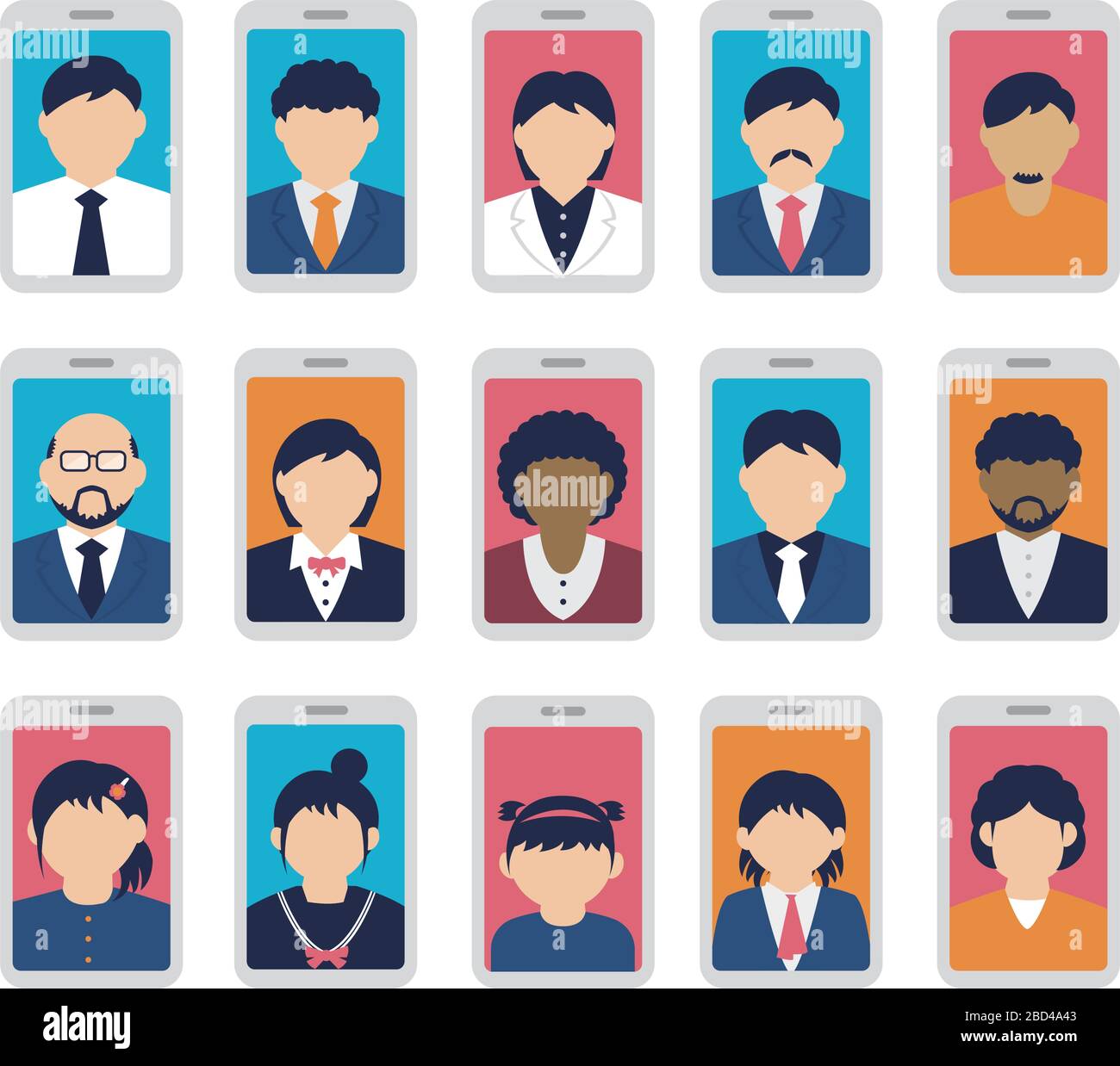 smartphone video call vector illustration Stock Vector Image & Art - Alamy