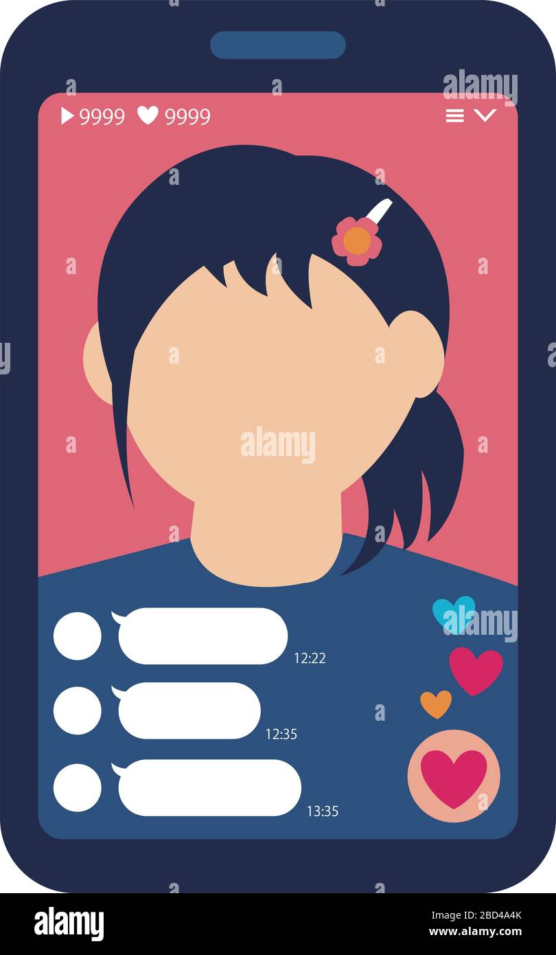 smartphone live video ( live chat ) vector illustration Stock Vector ...