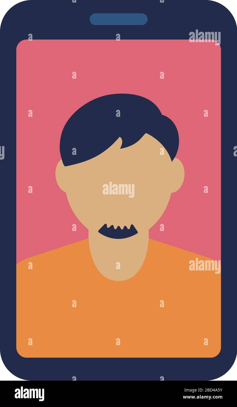 smartphone video call vector illustration Stock Vector Image & Art - Alamy