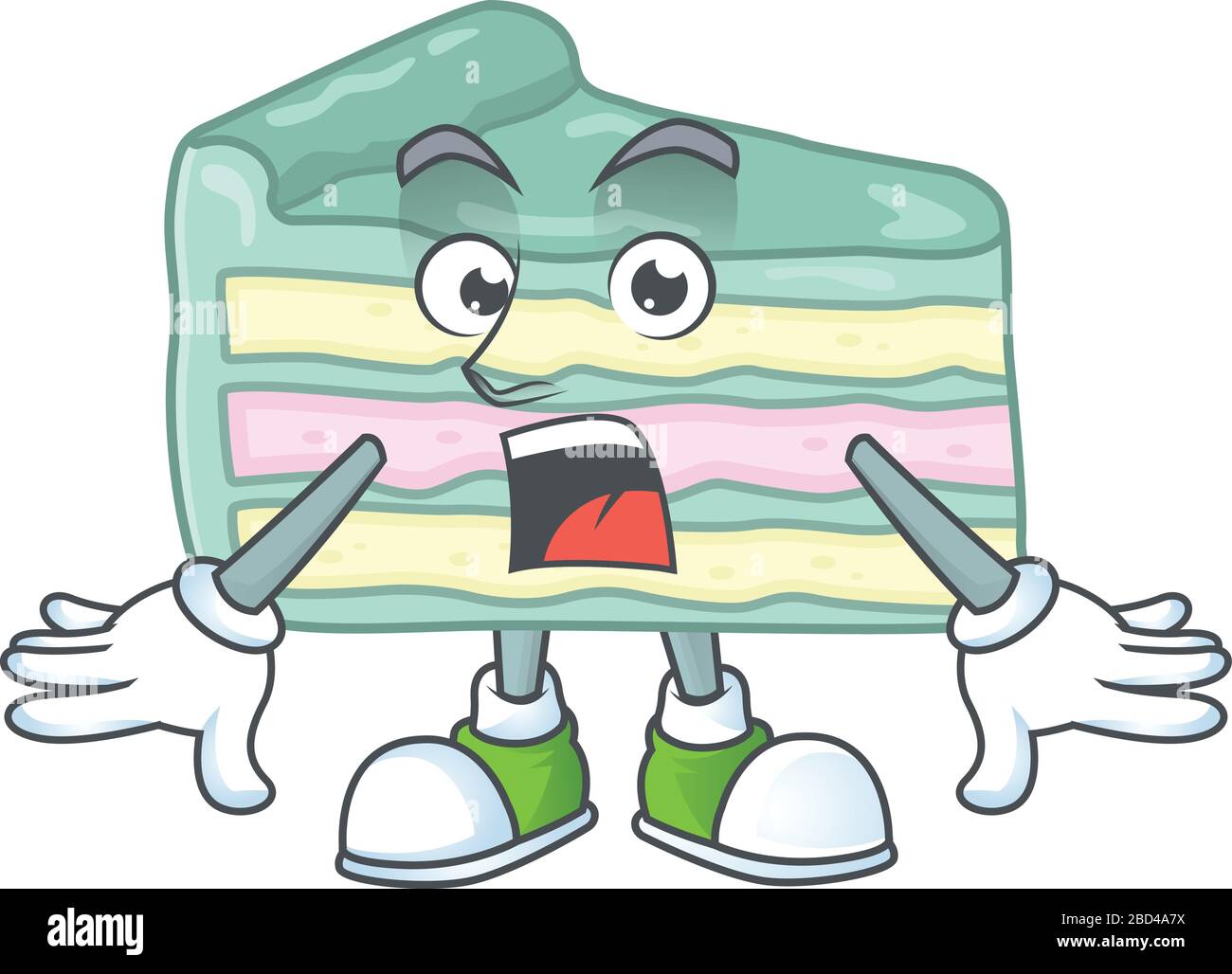 Showing cream cake Stock Vector Images - Alamy