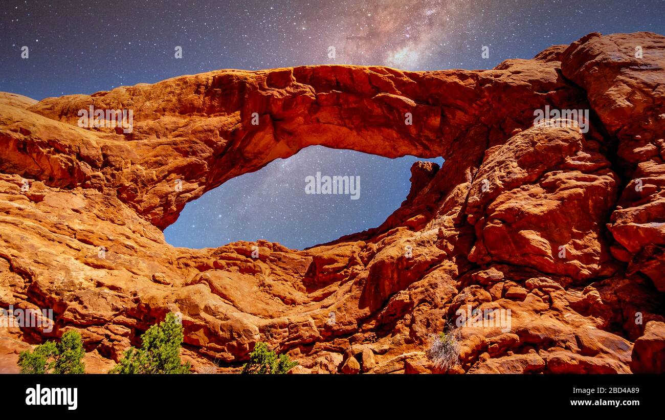The South Window Arch under a Starry Night in the Windows Section in ...