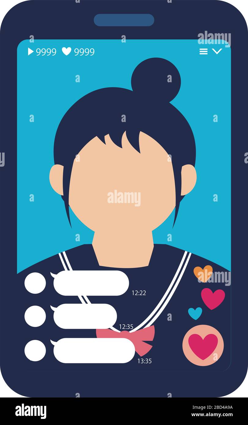 smartphone live video ( live chat ) vector illustration Stock Vector ...