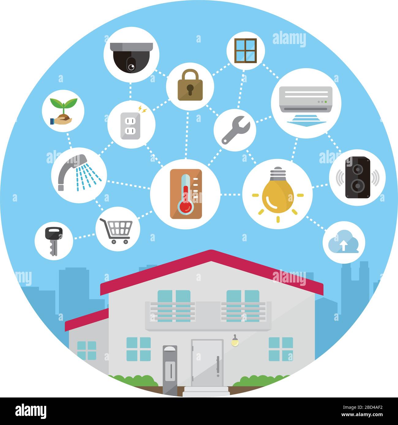 Smart building concept banner Cut Out Stock Images & Pictures - Alamy