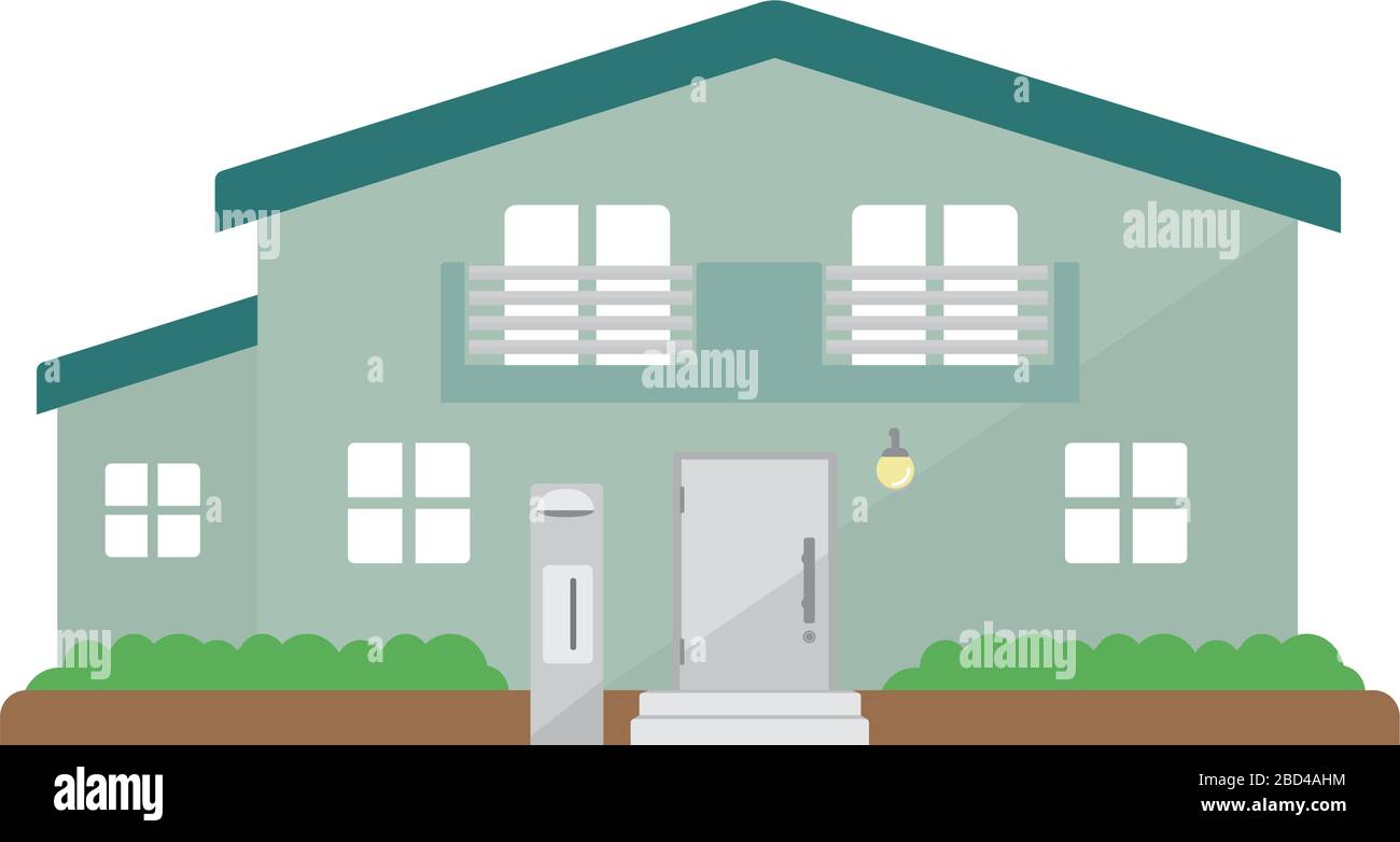Detailed cottage houses. flat vector illustration set (color variations ...