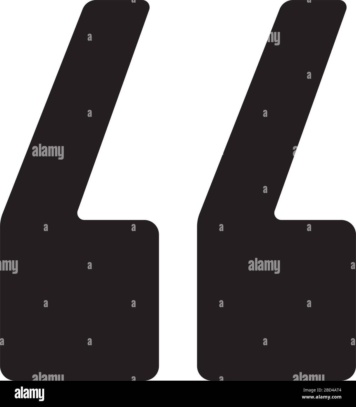 Double quotation mark icon. Flat vector illustration Stock Vector Image ...