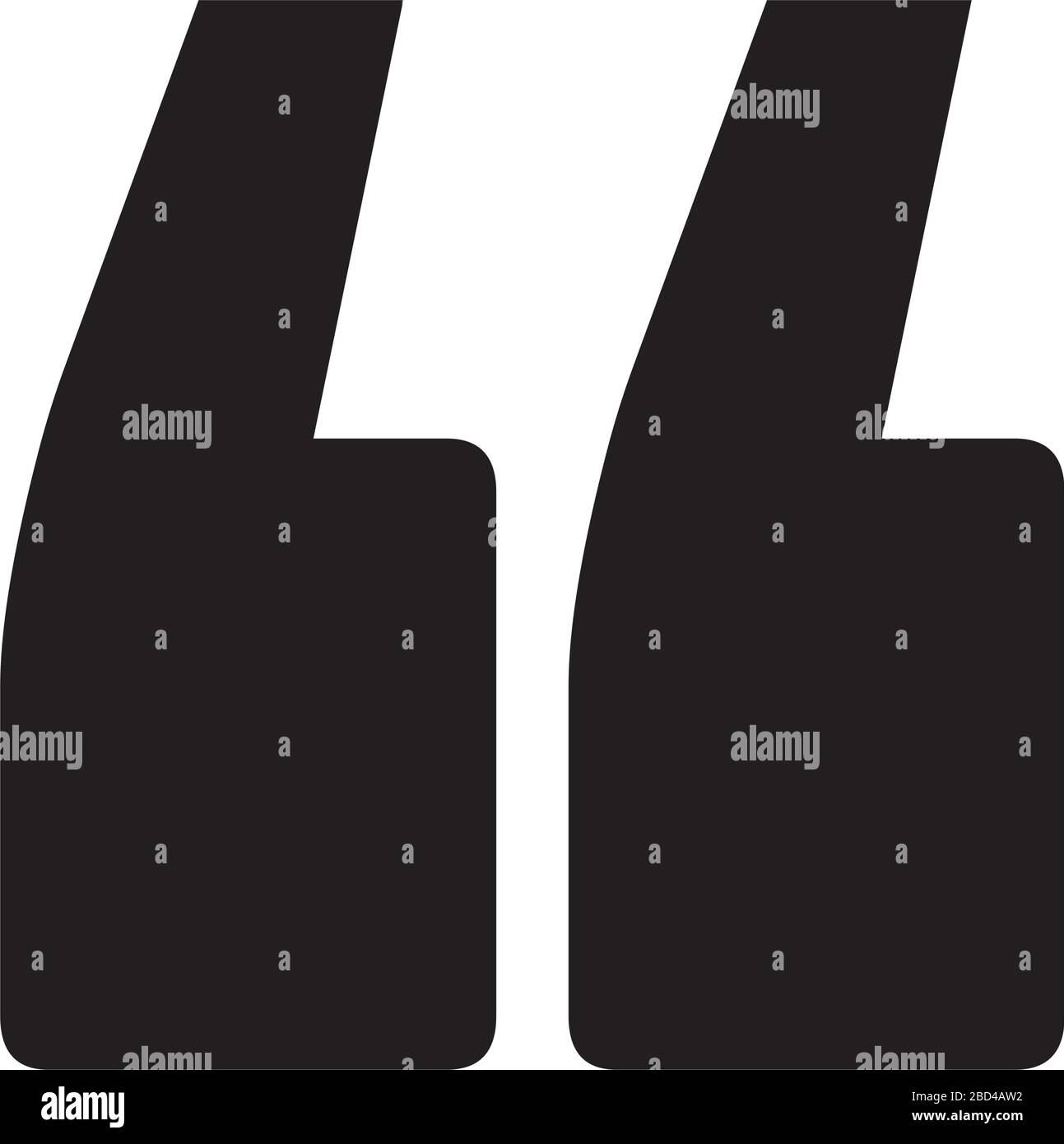 Double quotation mark icon. Flat vector illustration Stock Vector Image ...