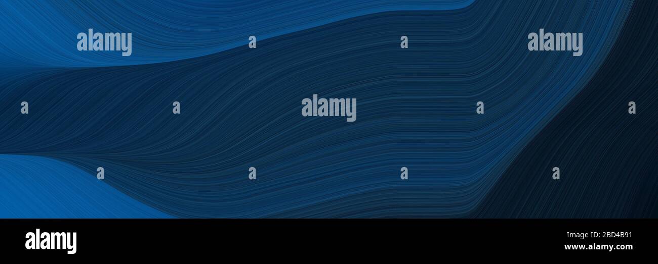 elegant decorative header design with very dark blue, strong blue and ...