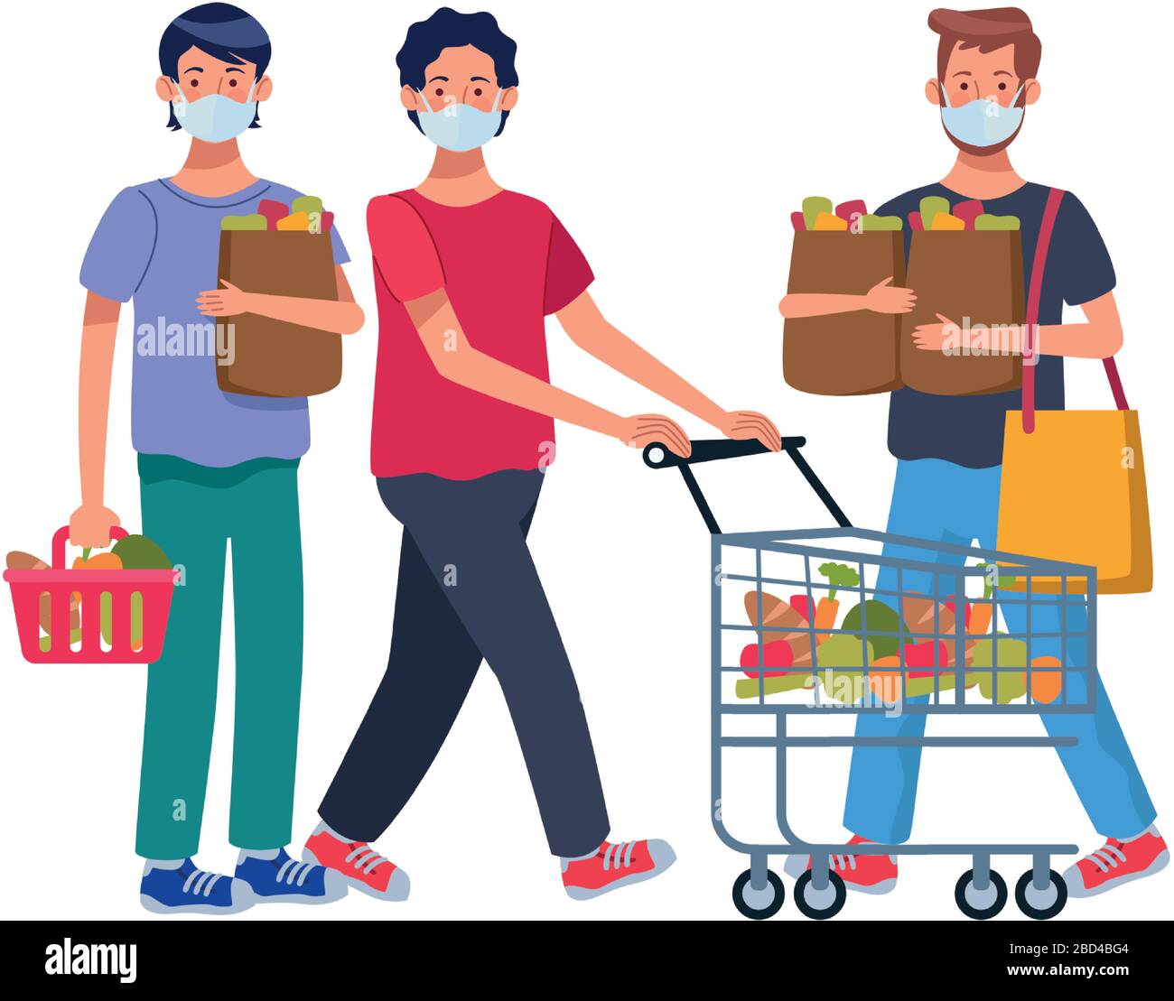 Face masks in plastic Stock Vector Images - Alamy