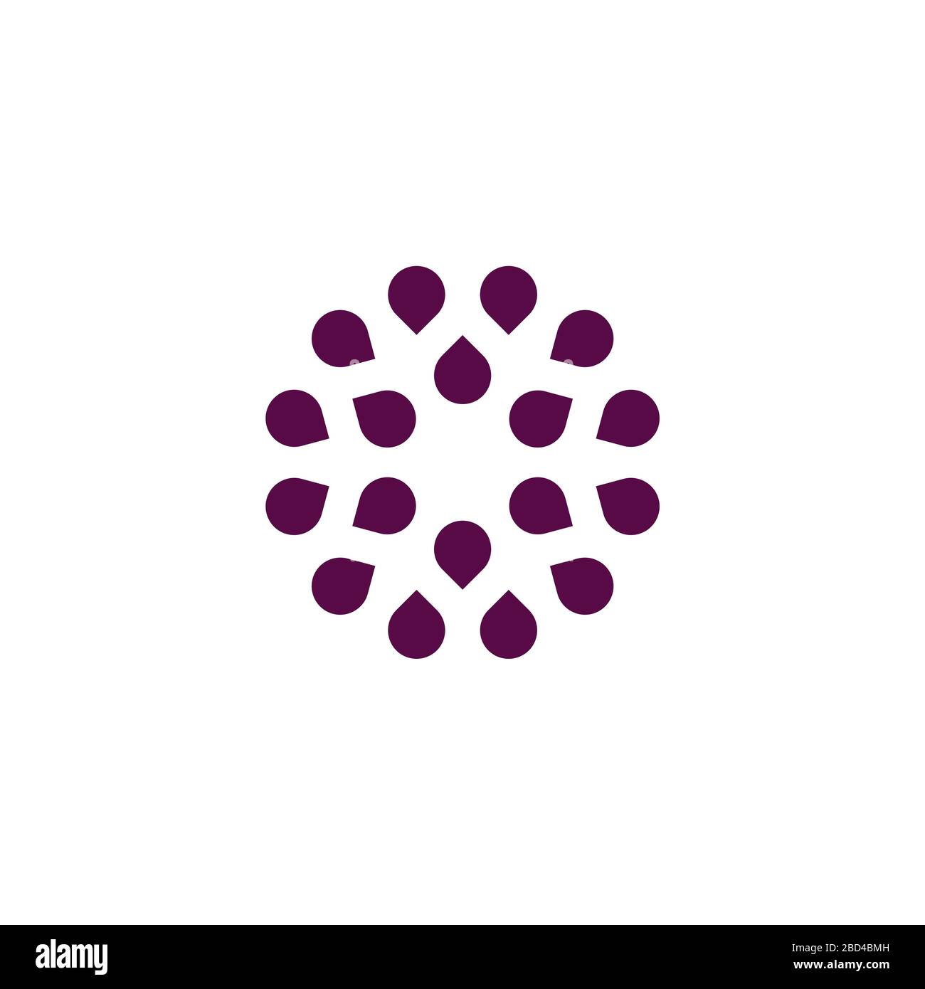 Droplet Purple Flower Logo Template Illustration Design. Vector EPS 10 ...