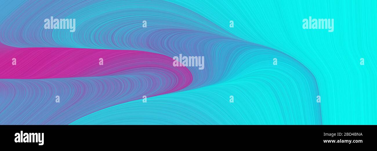 elegant surreal header with bright turquoise, mulberry and steel blue ...