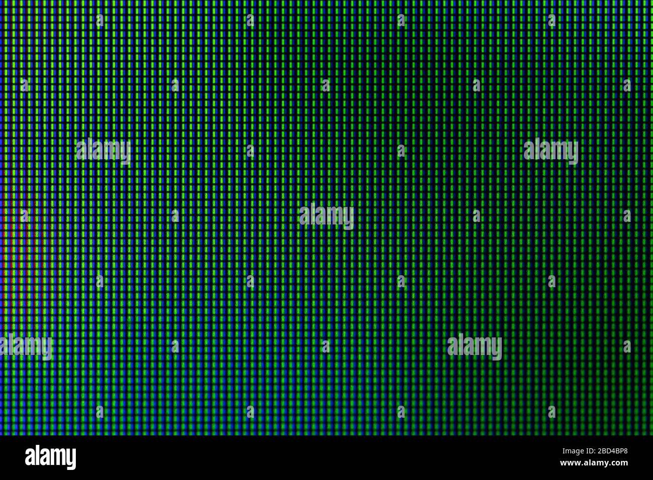 LED lights from LED computer monitor screen display panel for graphic ...