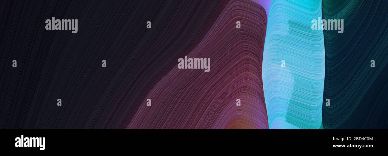 elegant surreal banner design with very dark blue, medium turquoise and ...