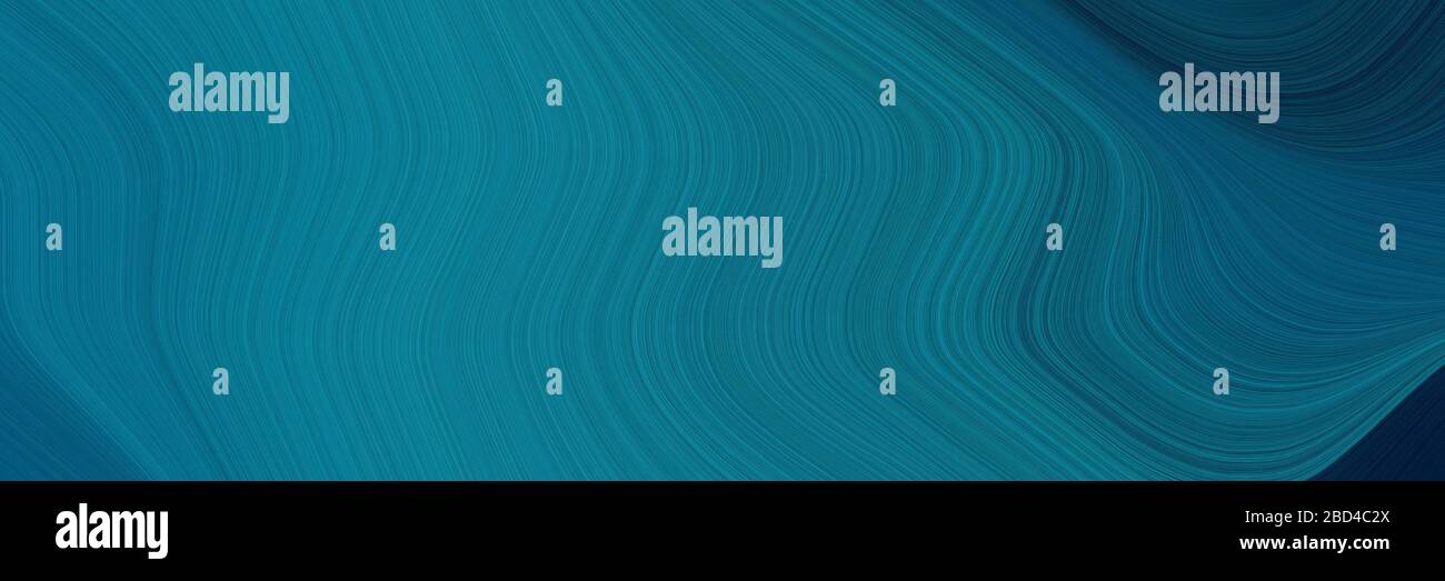 elegant artistic horizontal header with teal, very dark blue and teal ...