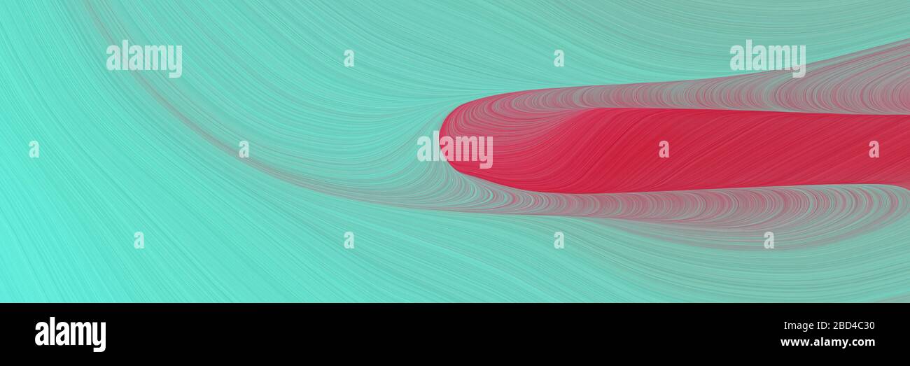 elegant colorful horizontal banner with medium aqua marine, moderate ...