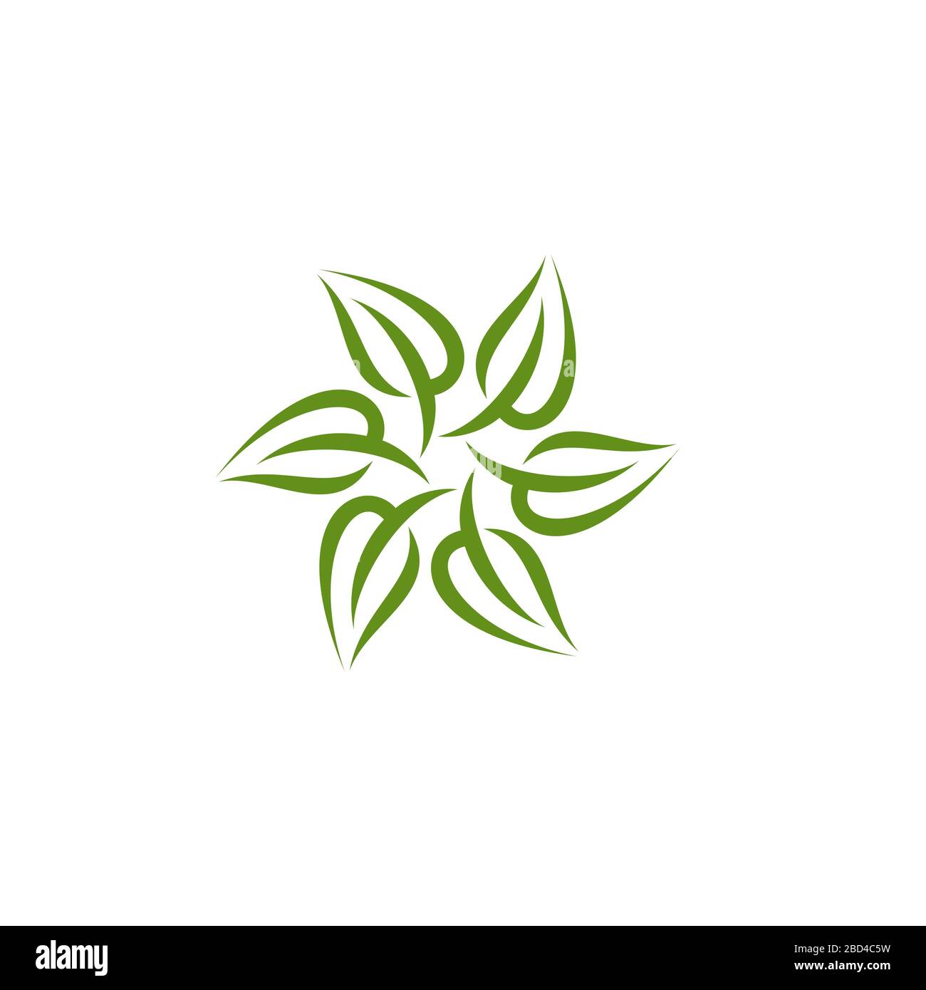 Natural Green Leaf Spa Logo Illustration Design. Vector EPS 10 Stock ...