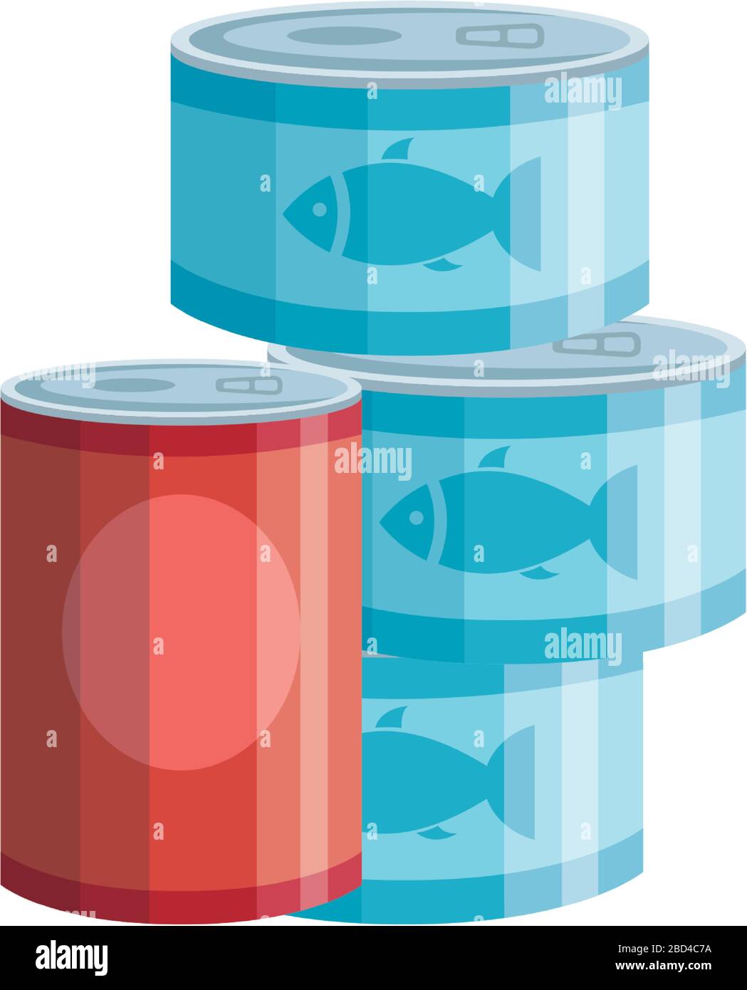 set of cans tuna food isolated icon Stock Vector Image & Art - Alamy