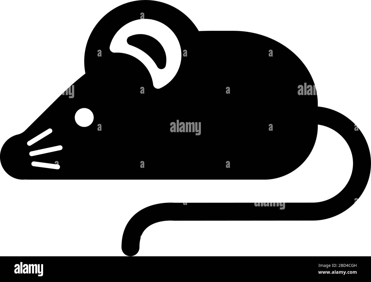 Simple flat character illustration of mouse (rat Stock Vector Image ...
