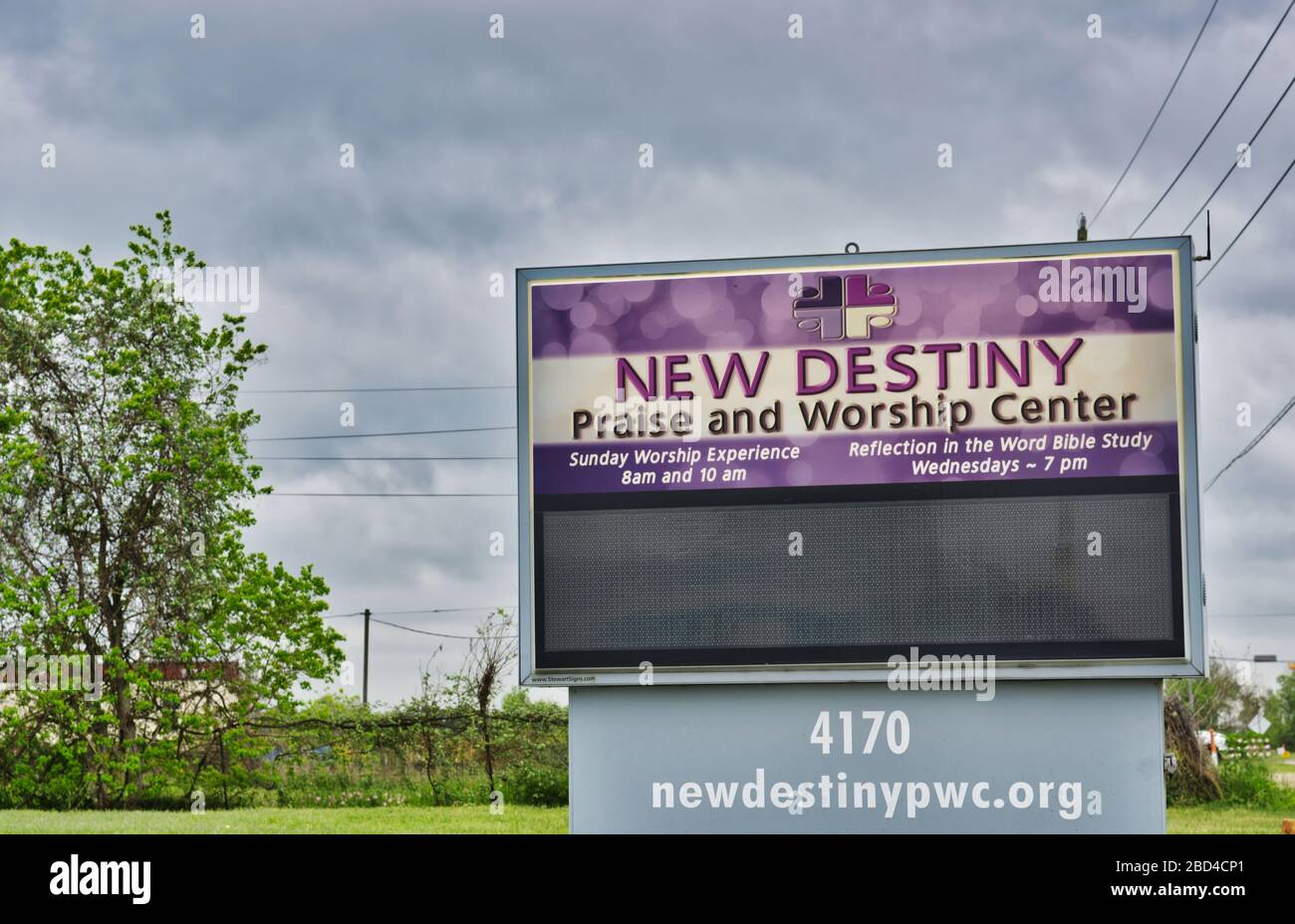 Houston, Texas/USA 03/18/2020: New Destiny Praise and Worship Center ...
