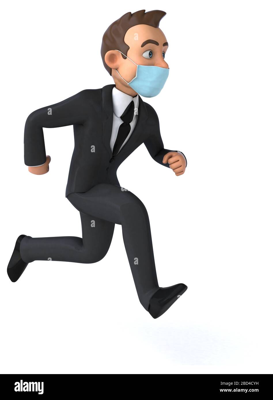 3D illustration of a cartoon character with a mask Stock Photo - Alamy
