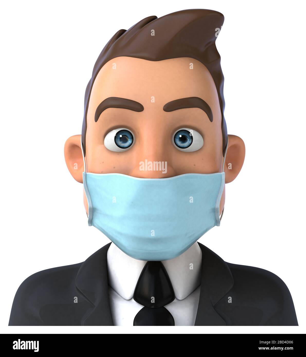 3D illustration of a cartoon character with a mask Stock Photo - Alamy